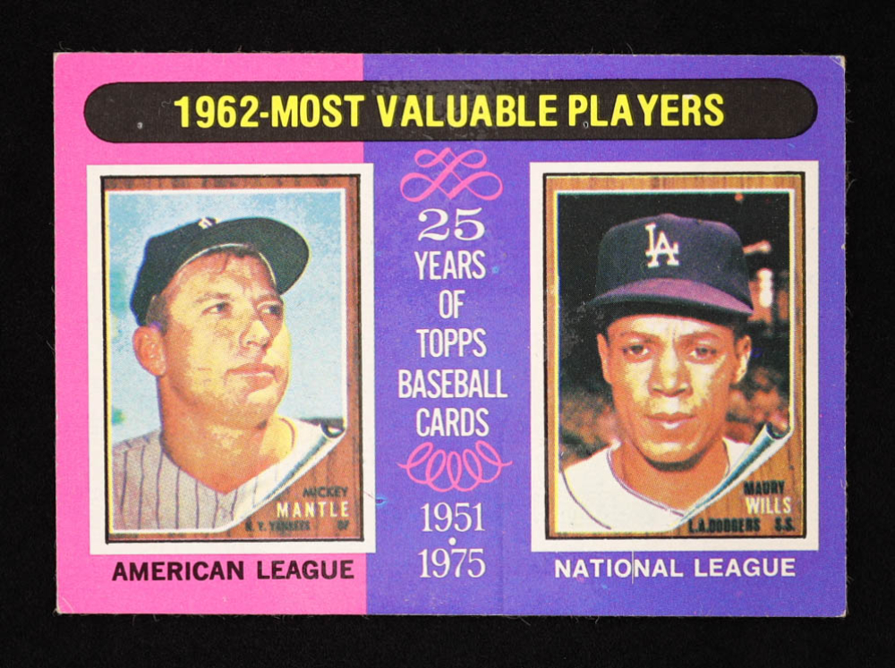 Mickey Mantle / Maury Wills 1975 Topps #200 / MVP | Pristine Auction
