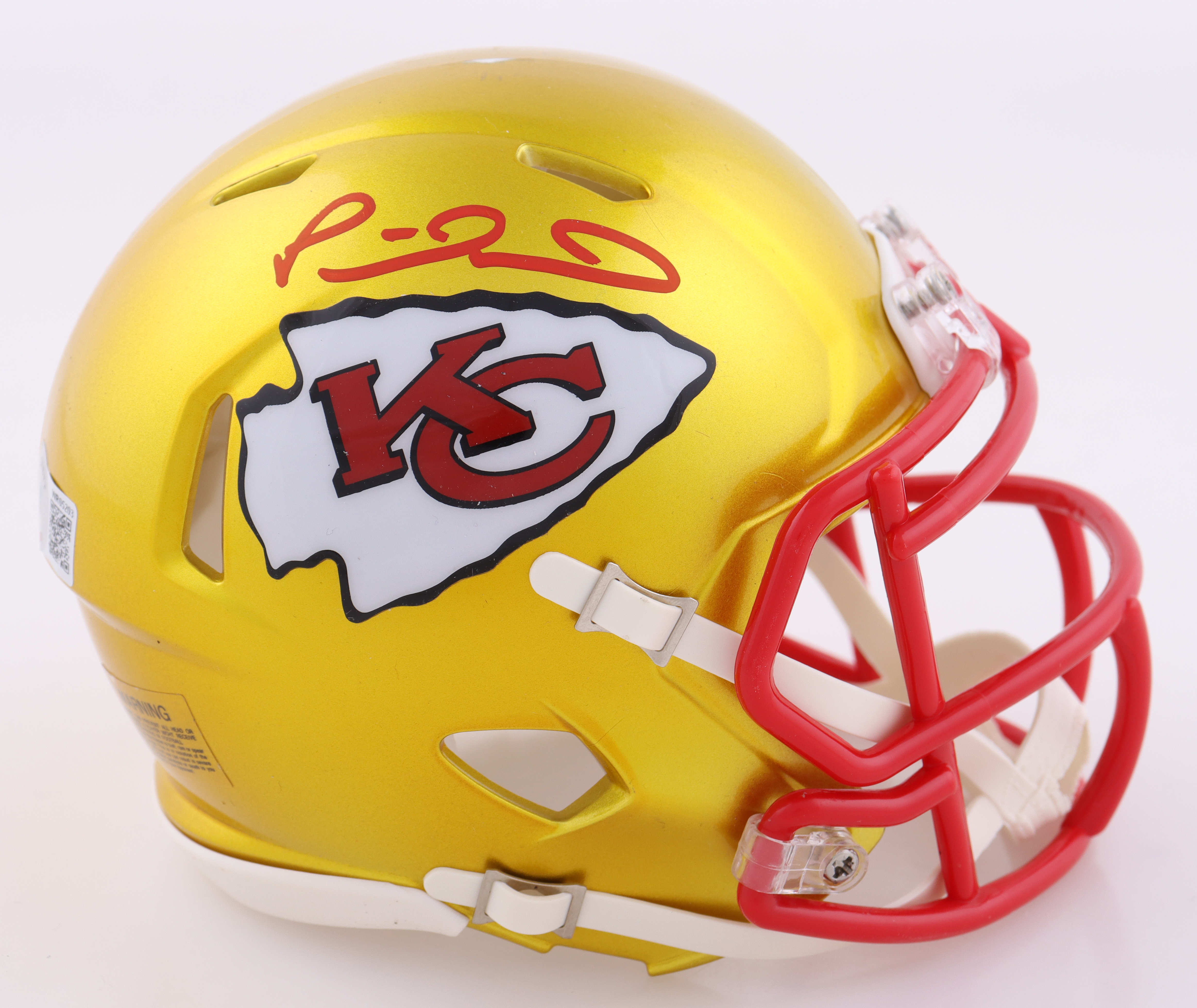 Patrick Mahomes Signed Chiefs Flash Alternate Speed Mini Helmet ...