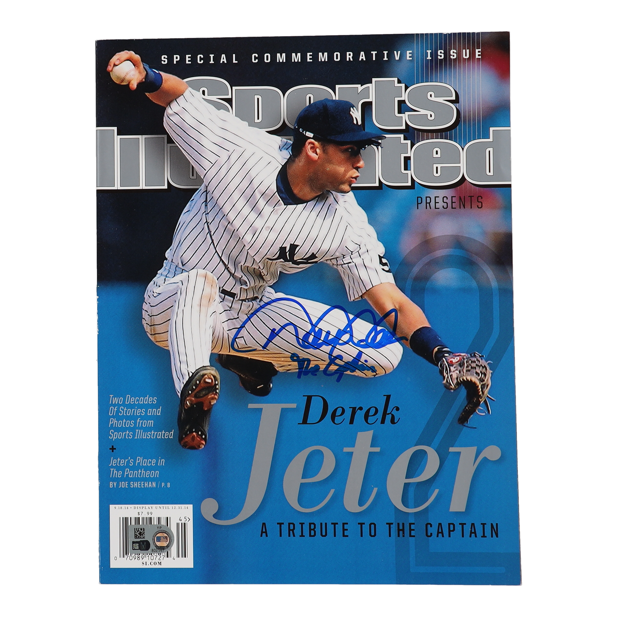 Derek Jeter Signed 2014 Sports Illustrated Full Magazine Inscribed "The ...