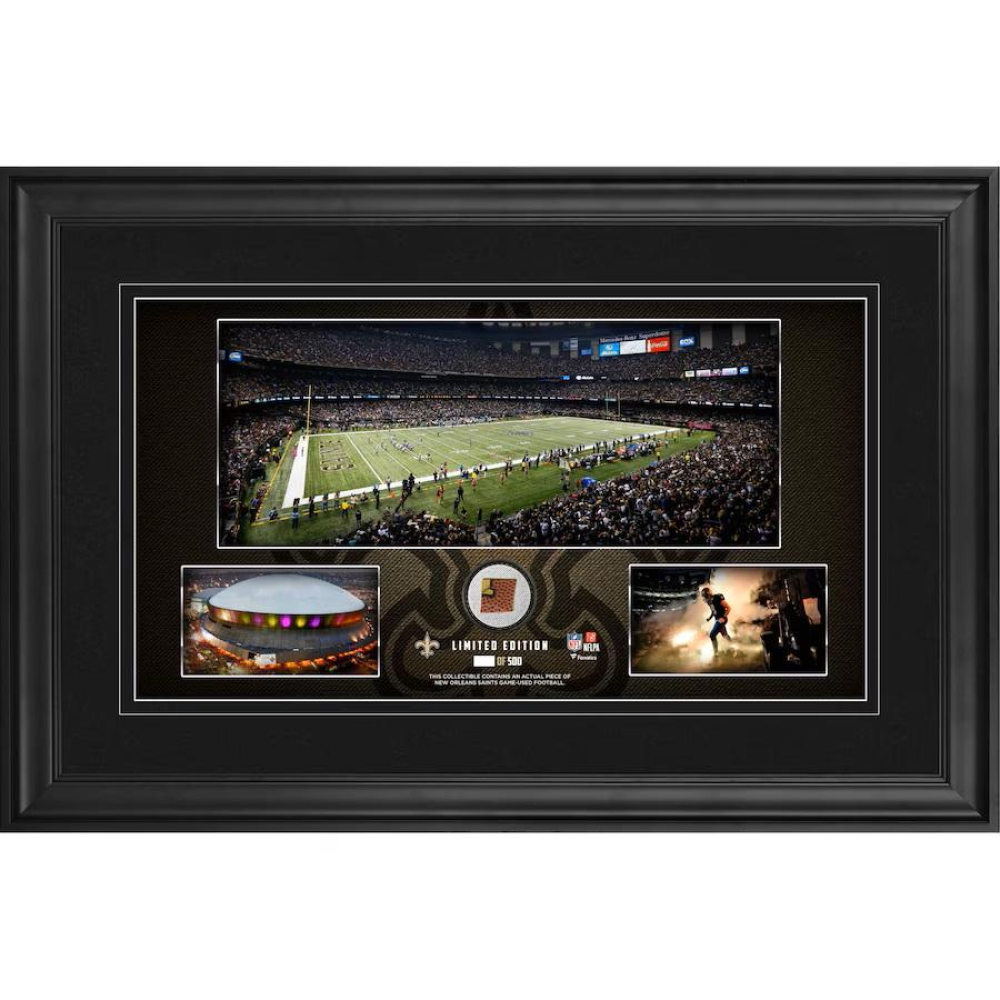 Saints LE Custom Framed Stadium Panoramic Photo Display with Piece of ...