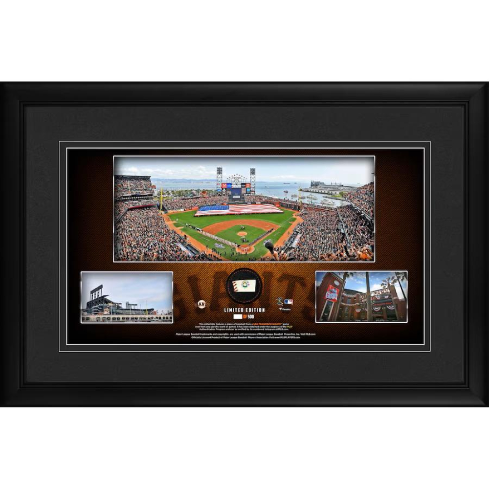 Giants LE Custom Framed Field Panoramic Photo Display with Piece of ...