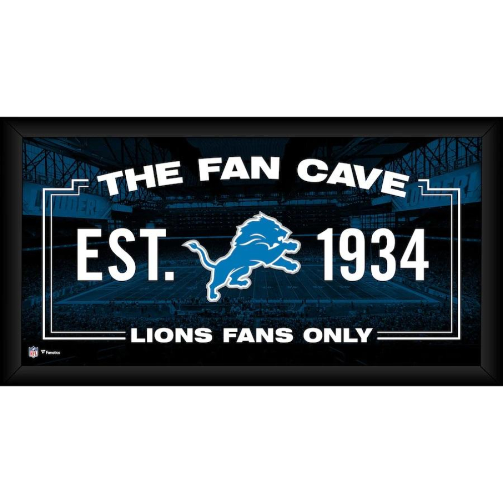 Lions Custom Framed "Fan Cave" Photo | Pristine Auction