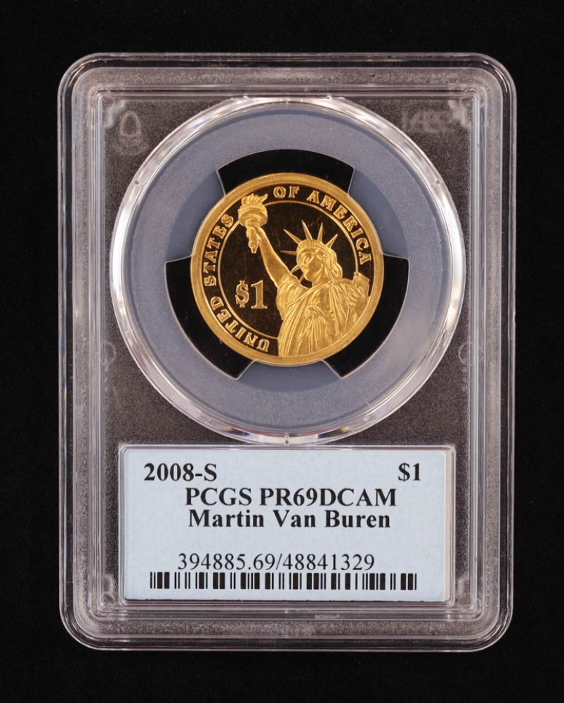 2008-S U.S. Presidential Proof $1 Coin - Martin Van Buren 8th President ...