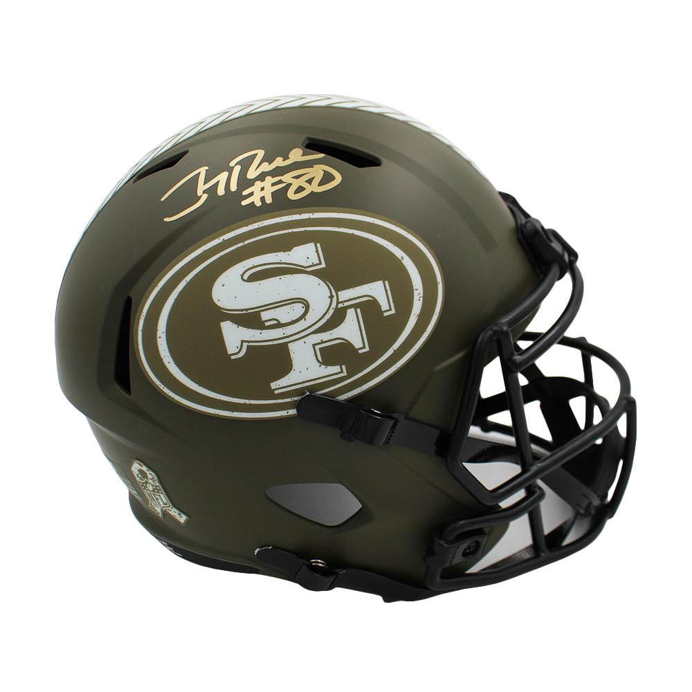 Jerry Rice Signed 49ers Full-Size Salute to Service Alternate Speed ...