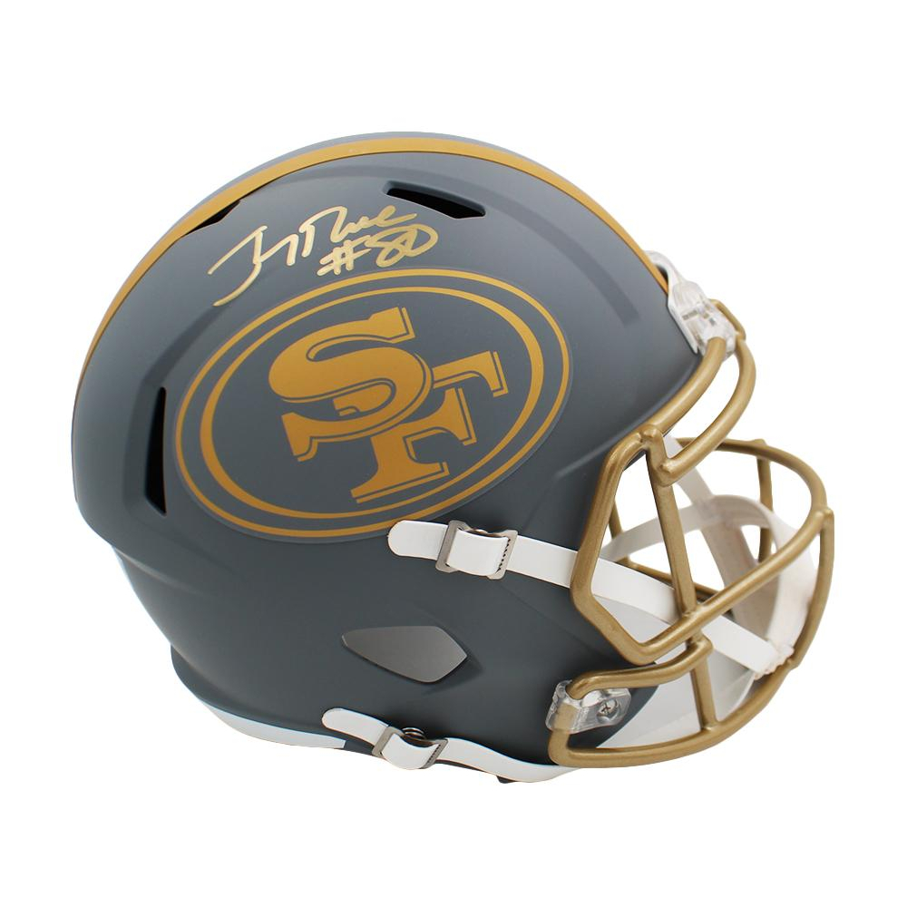 Jerry Rice Signed 49ers Full-Size Slate Alternate Speed Helmet ...
