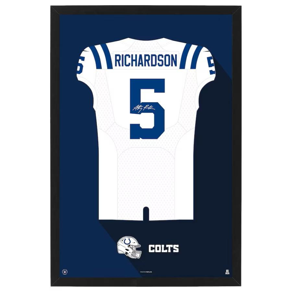 Anthony Richardson Colts Custom Framed Jersey Art Print | Pristine Auction