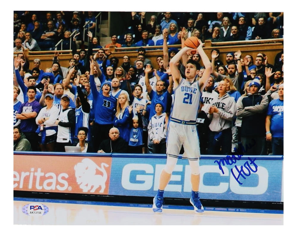 Matthew Hurt Signed Duke Blue Devils 8x10 Photo (PSA) | Pristine Auction