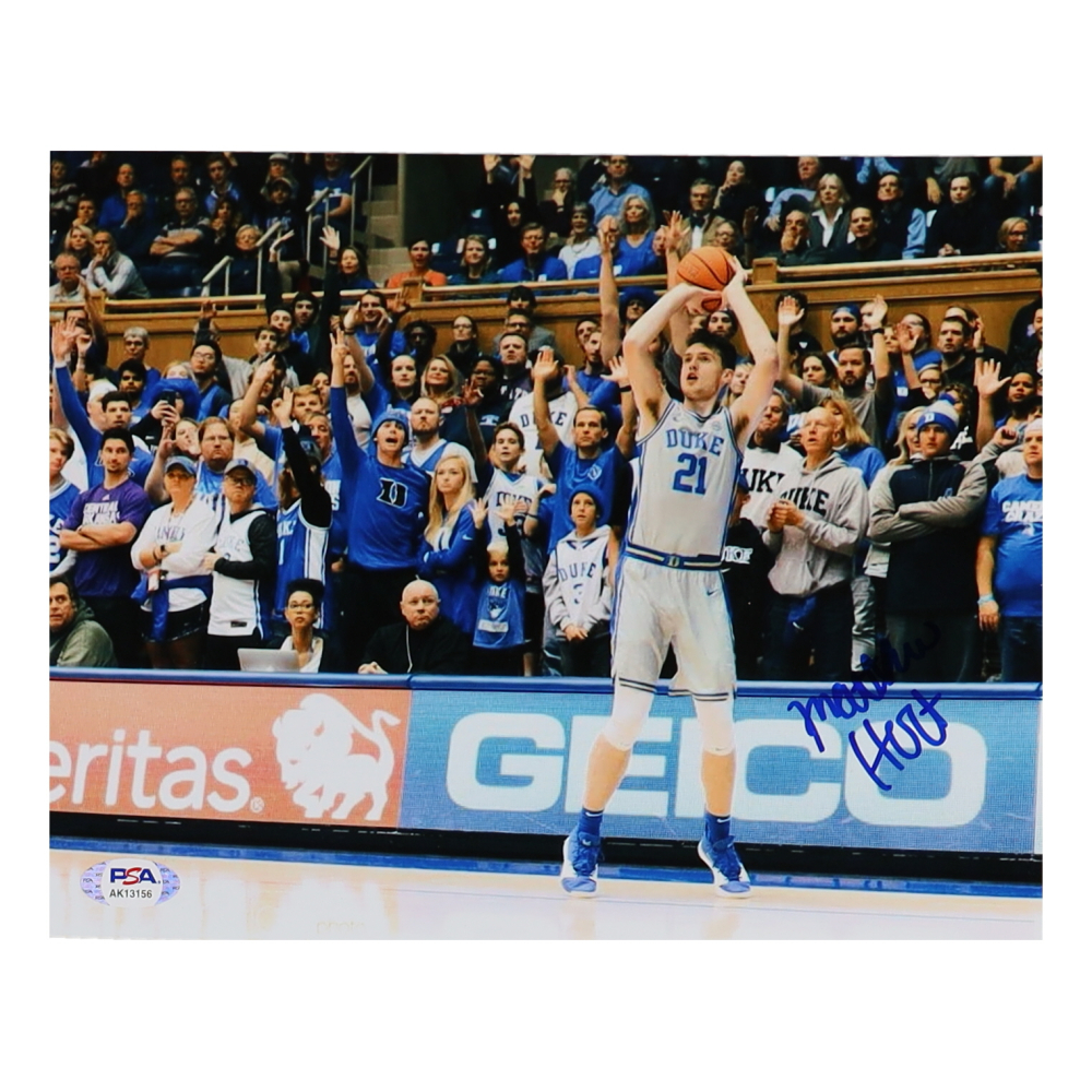 Matthew Hurt Signed Duke Blue Devils 8x10 Photo (PSA) | Pristine Auction