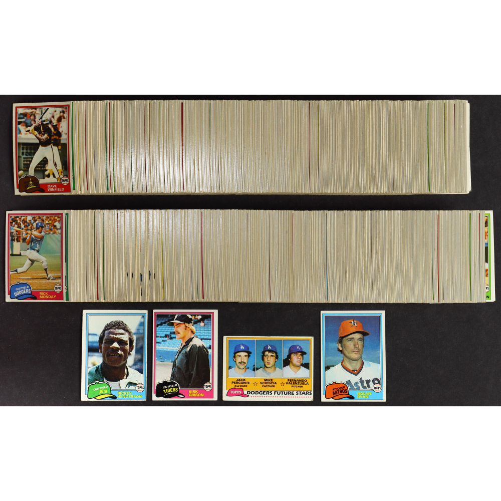 1981 Topps Baseball Complete Set of (726) Cards with Kirk Gibson #315 ...