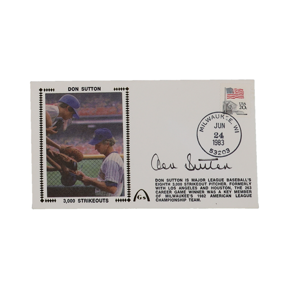 Don Sutton Signed Brewers 1983 FDC Envelope (Beckett) | Pristine Auction