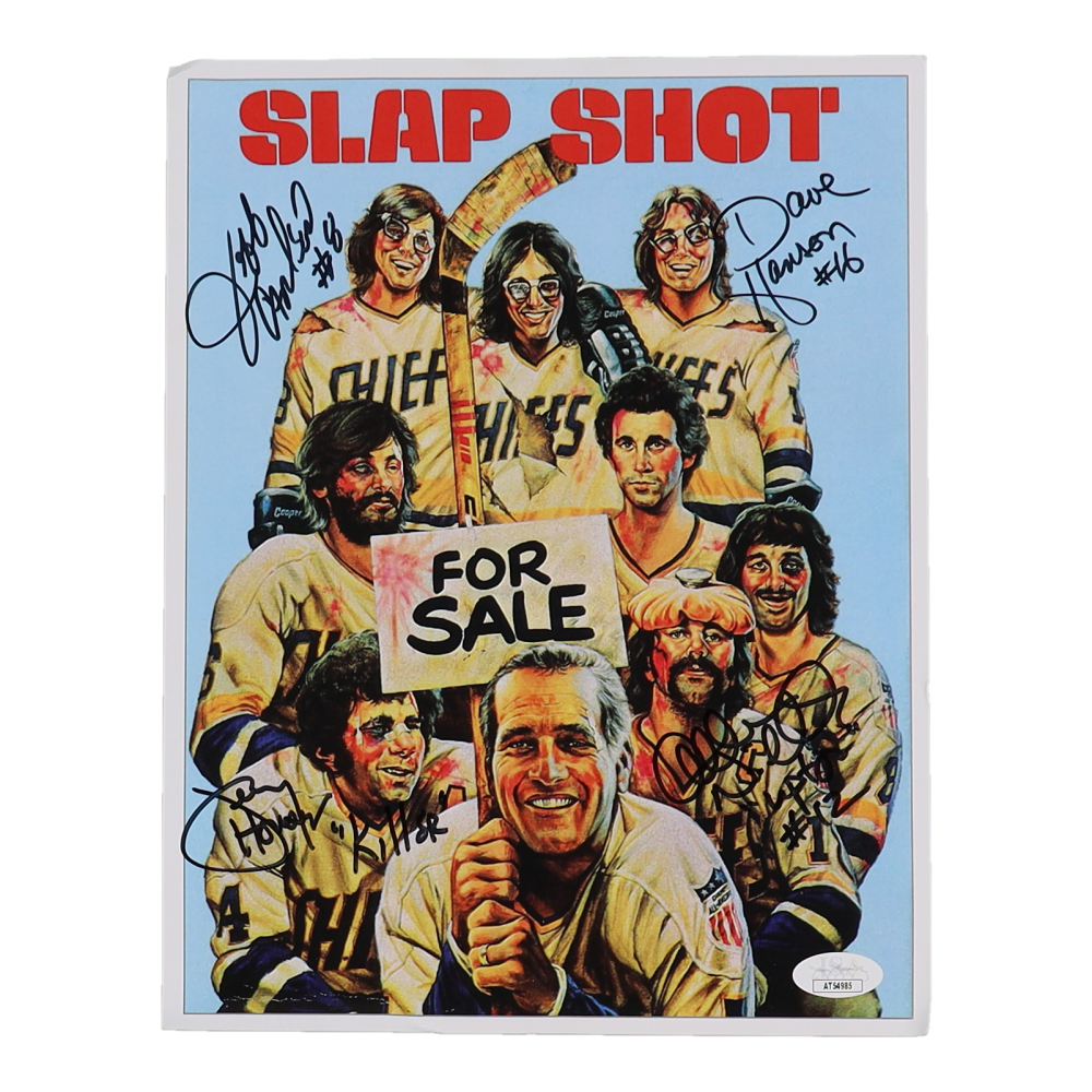 Allan Nicholls, David Hanson, Jerry Houser & Jeff Carlson Signed "Slap ...