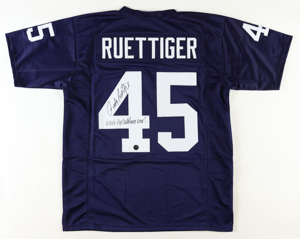 Rudy Ruettiger Signed Jersey Inscribed "Who's The Wild Man Now!" (JSA ...