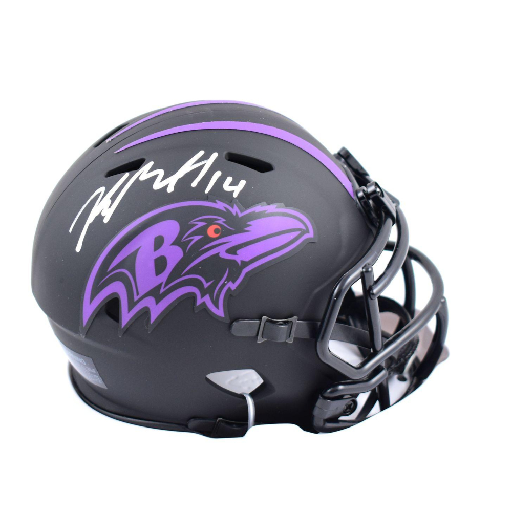 Kyle Hamilton Signed Ravens Eclipse Alternate Speed Mini Helmet ...