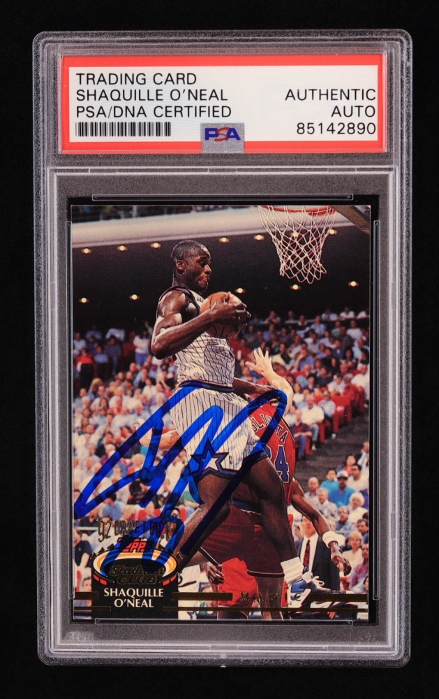 Shaquille O'Neal Signed 1992-93 Stadium Club #247 RC (PSA) | Pristine ...