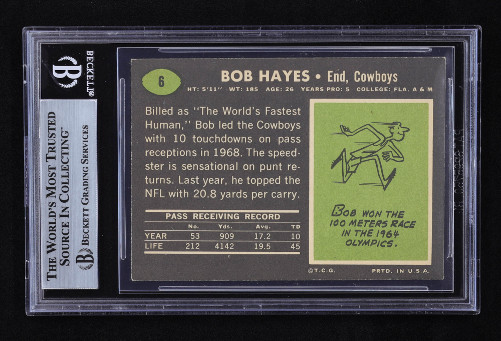Bob Hayes 1969 Topps #6 (BGS 6.5) | Pristine Auction