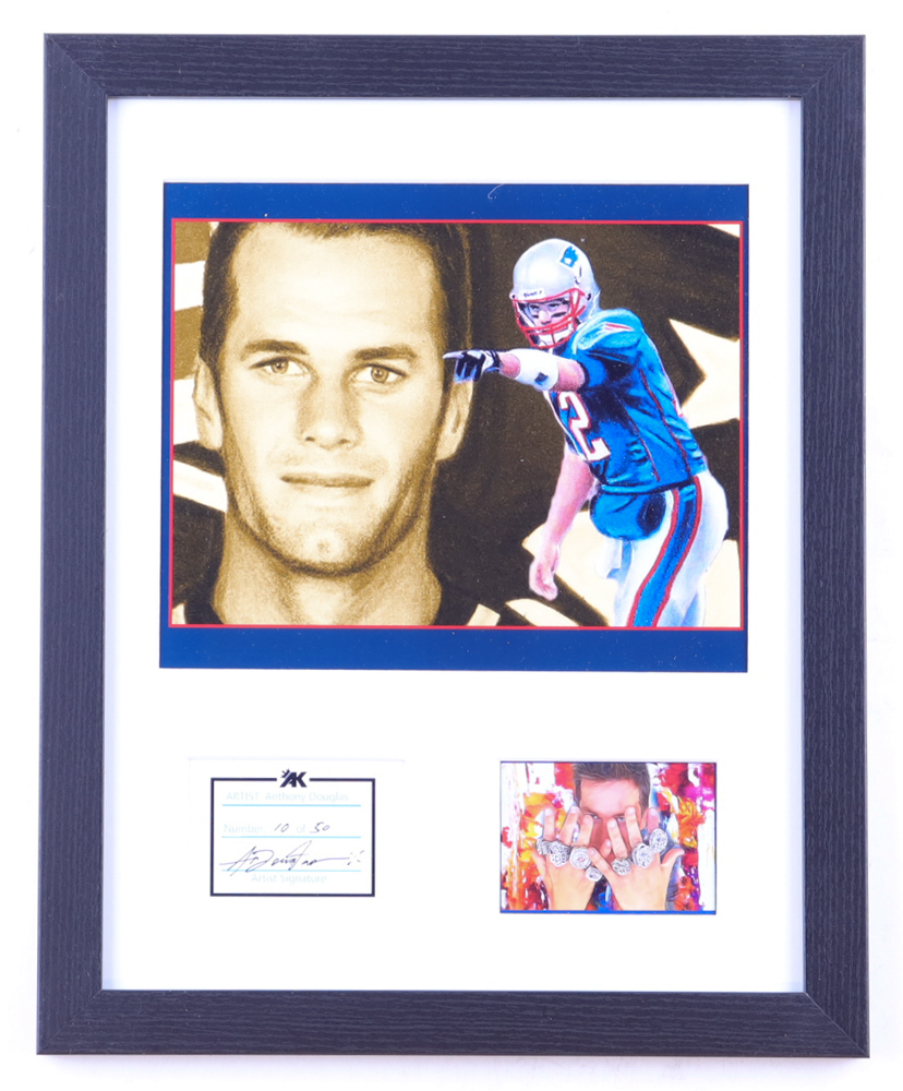Anthony Douglas Signed LE "Tom Brady" Custom Framed Print (PA ...