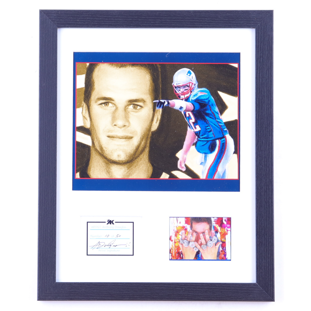 Anthony Douglas Signed LE "Tom Brady" Custom Framed Print (PA ...
