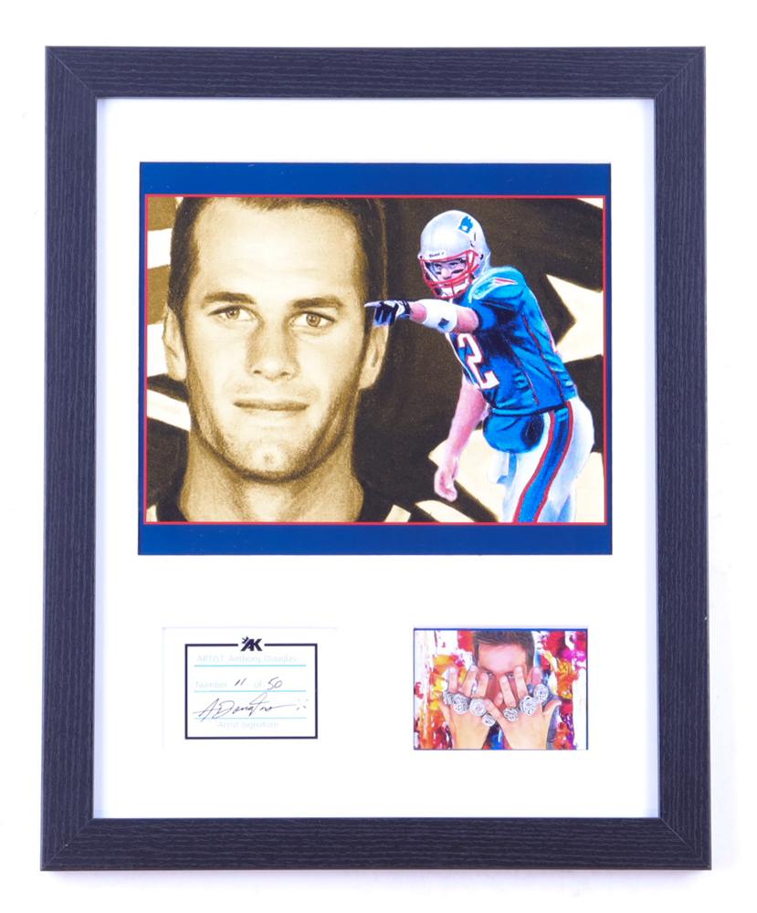 Anthony Douglas Signed LE "Tom Brady" Custom Framed Print (PA ...