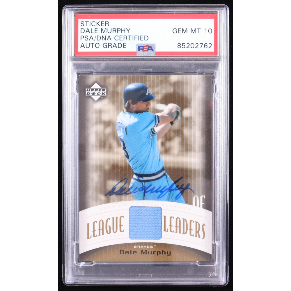 Dale Murphy Signed Sticker on 2005 Upper Deck Classics League Leaders ...