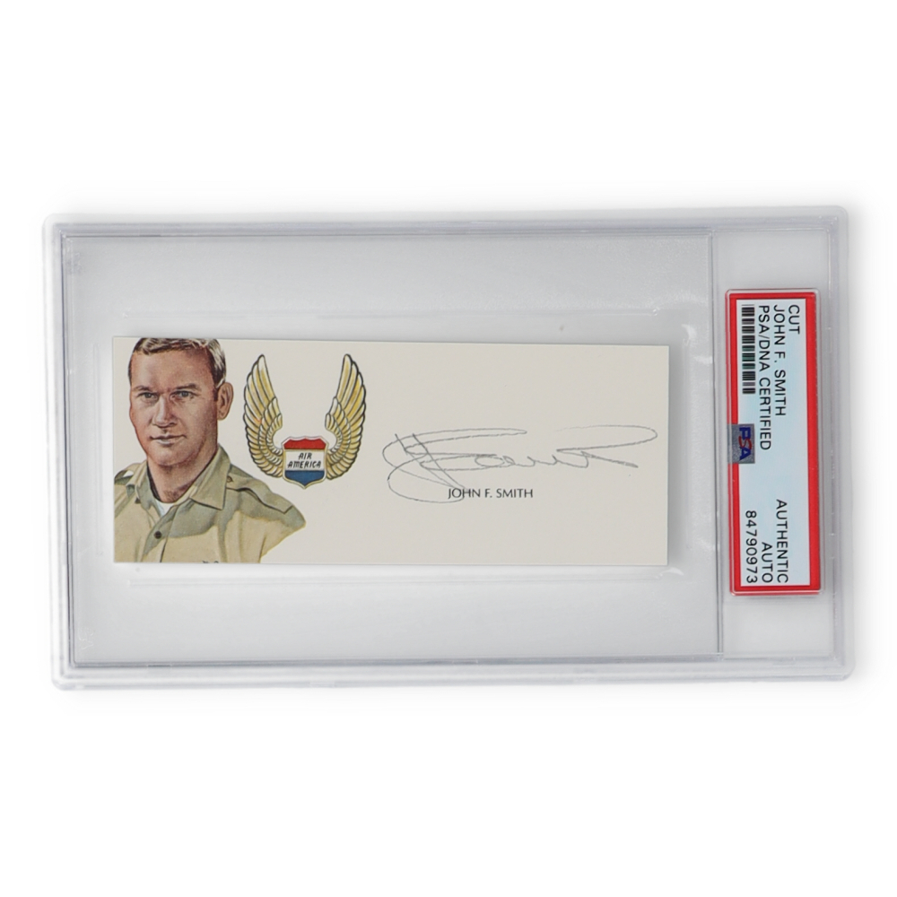 John F. Smith Signed Cut with Portrait (PSA) | Pristine Auction