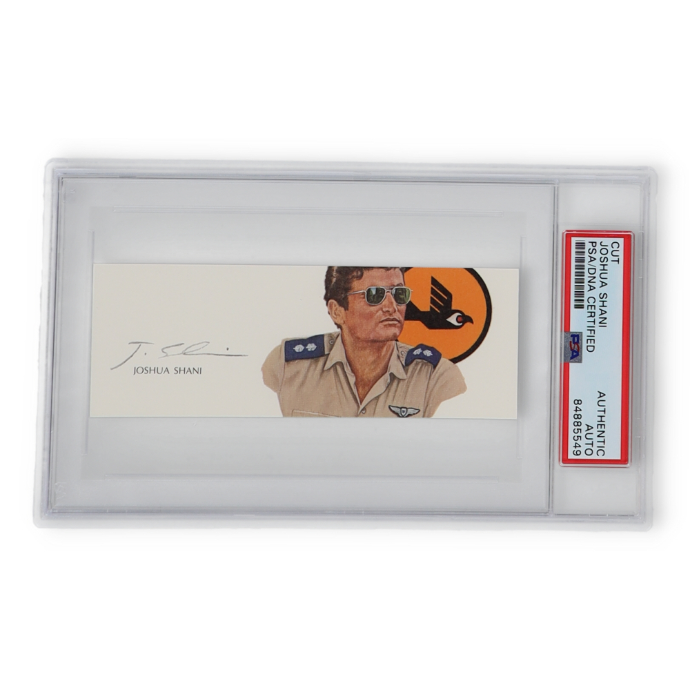 Joshua Shani Signed Cut With Portrait Israeli Air Force Pilot (PSA ...