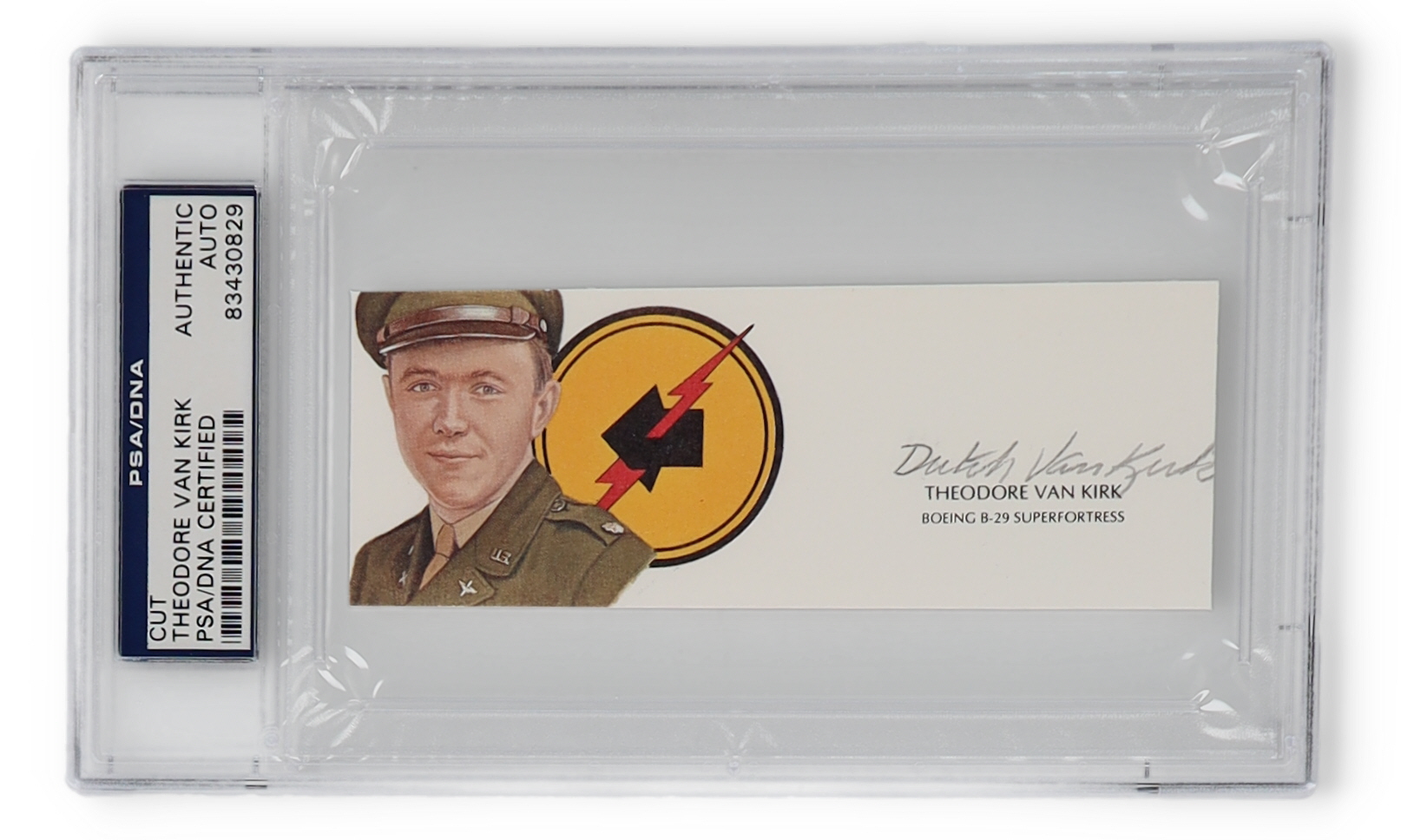 Dutch Van Kirk Signed Signed Cut with Portrait Enola Gay Navigator (PSA ...