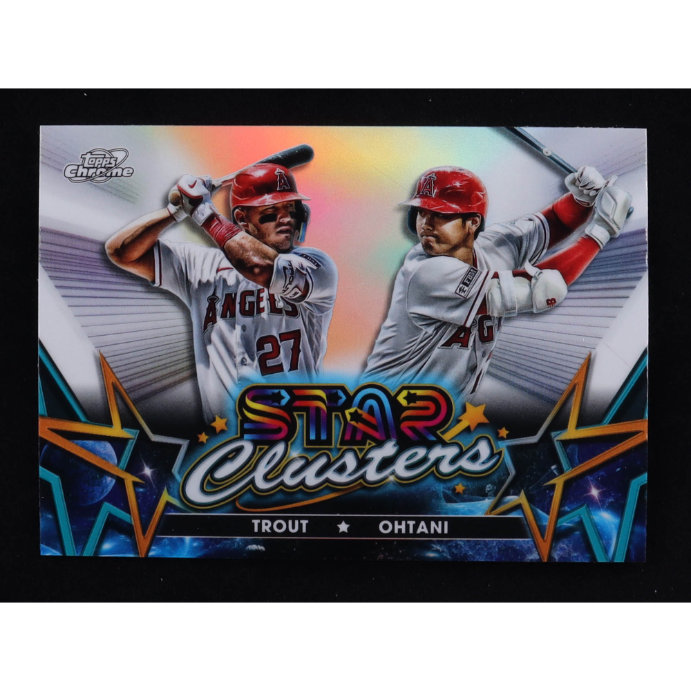 Shohei Ohtani / Mike Trout 2023 Topps Cosmic Chrome Star Clusters #SC3 | Pristine Auction