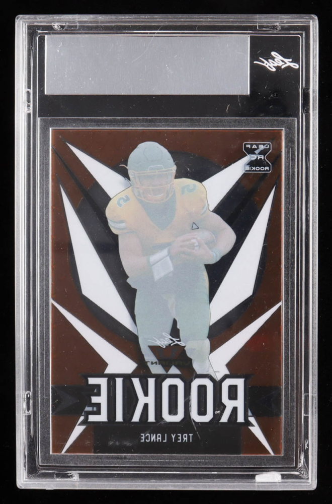 Trey Lance 2021 Valiant Rookie Pre-Production Proof Clear Orange RC #1/ ...