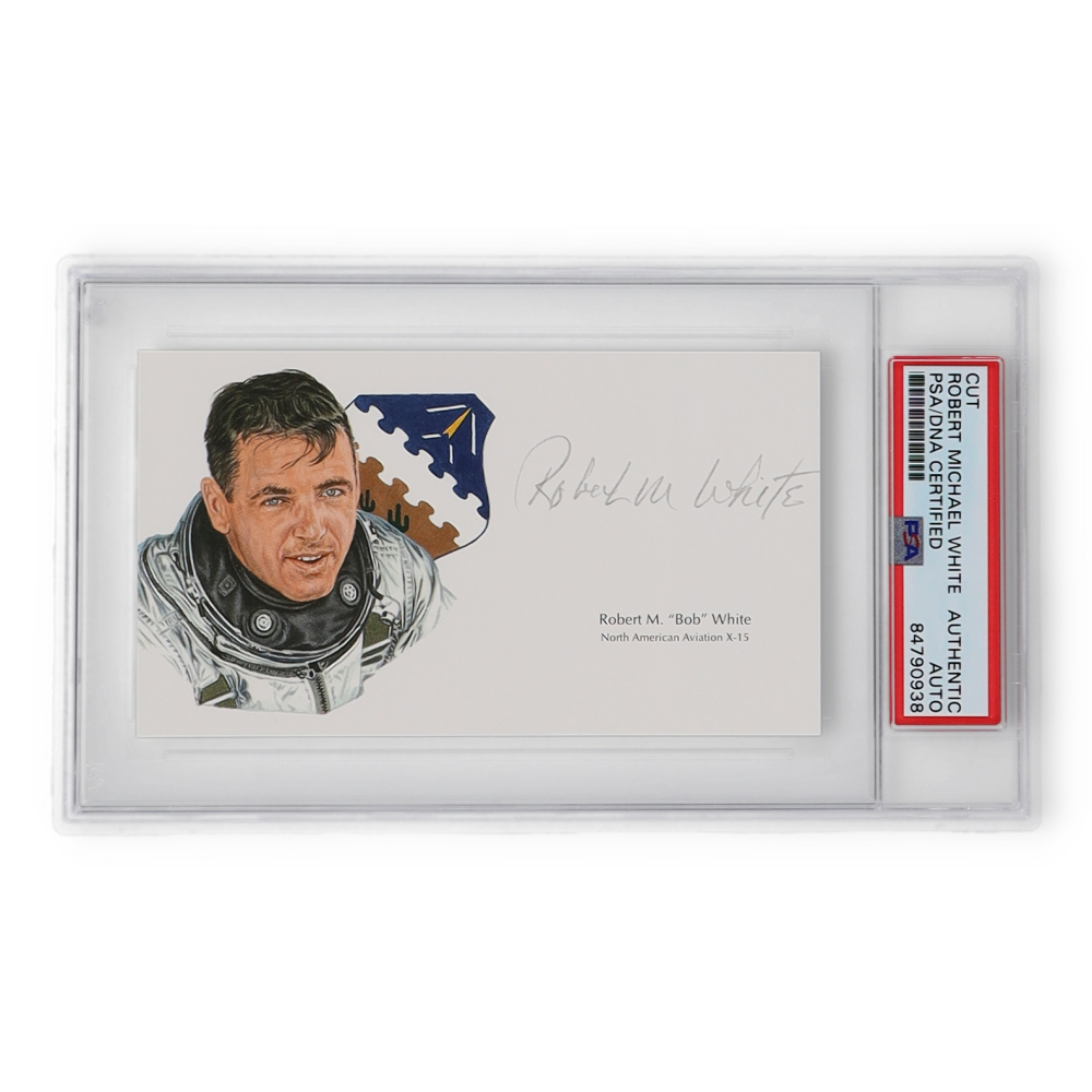 Robert White Signed Cut With Portrait X-15 Pilot (PSA) | Pristine Auction