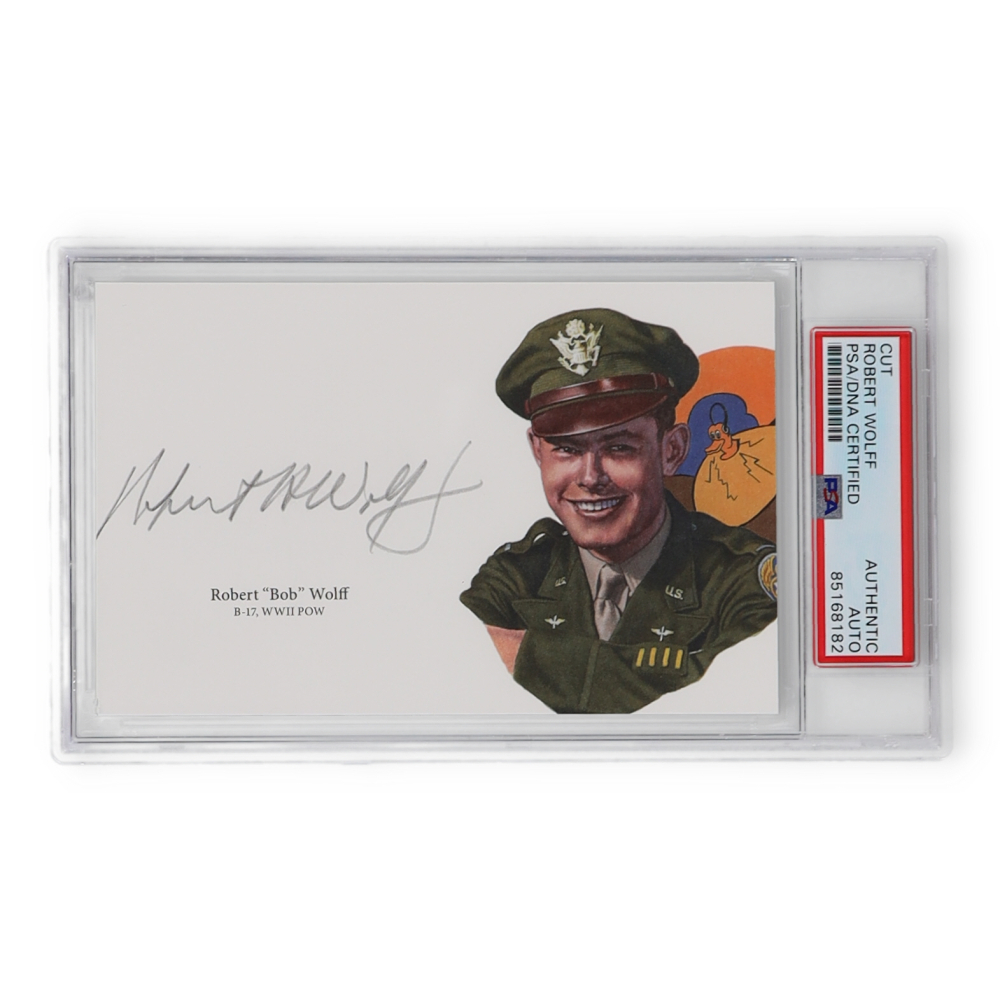 Robert Wolff Signed Cut With Portrait B-17 (PSA) | Pristine Auction