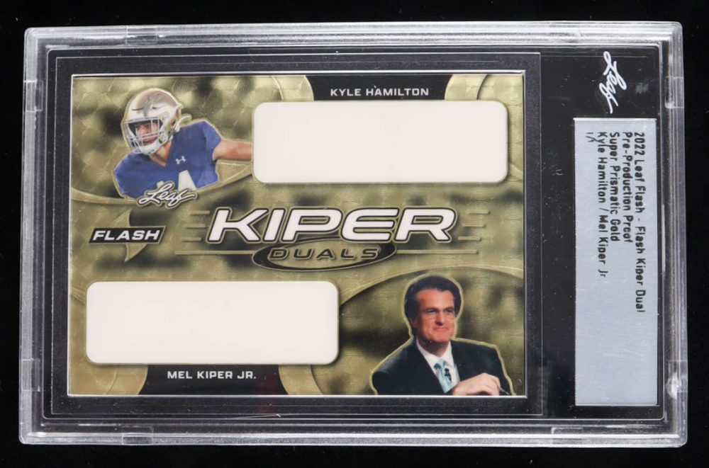 Kyle Hamilton / Mel Kiper Jr. 2022 Leaf Flash - Flash Kiper Dual Pre ...
