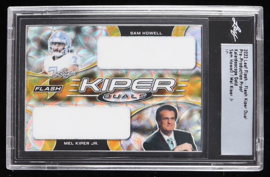 Sam Howell / Mel Kiper Jr. 2022 Leaf Flash - Flash Kiper Dual Pre ...