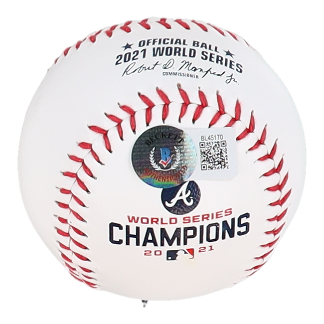 Jorge Soler Signed Braves 2021 World Series Champions Baseball (Beckett ...
