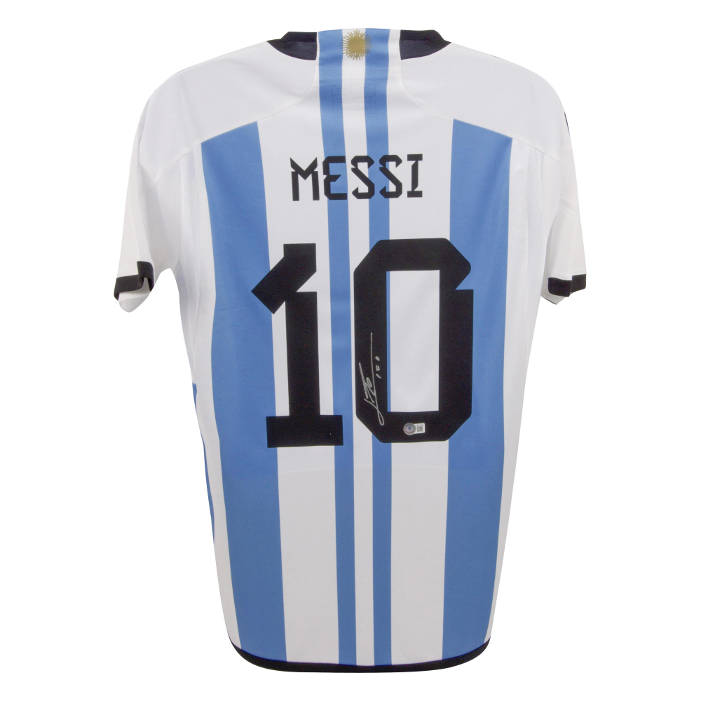Lionel Messi Signed Team Argentina Jersey (Beckett) | Pristine Auction