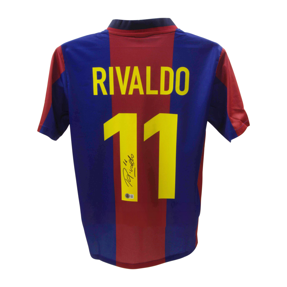 Rivaldo Signed Barcelona Jersey (Beckett) | Pristine Auction