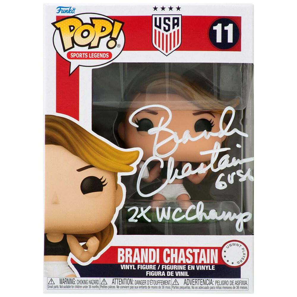 Brandi Chastain Signed Team USA #11 Funko Pop! Vinyl Figure Inscribed ...