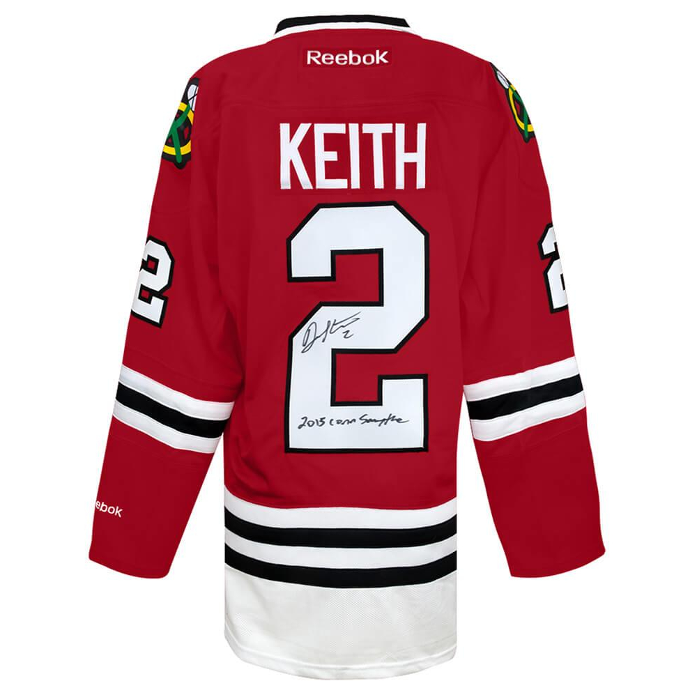 Duncan Keith Signed Blackhawks Reebok Jersey Inscribed "2015 Conn ...