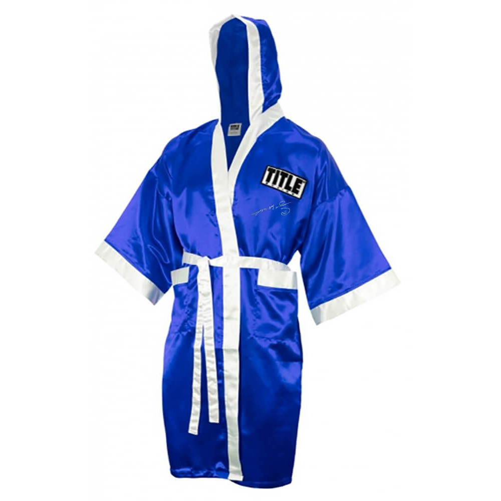 Sugar Ray Leonard Signed Title Boxing Robe (Schwartz) | Pristine Auction