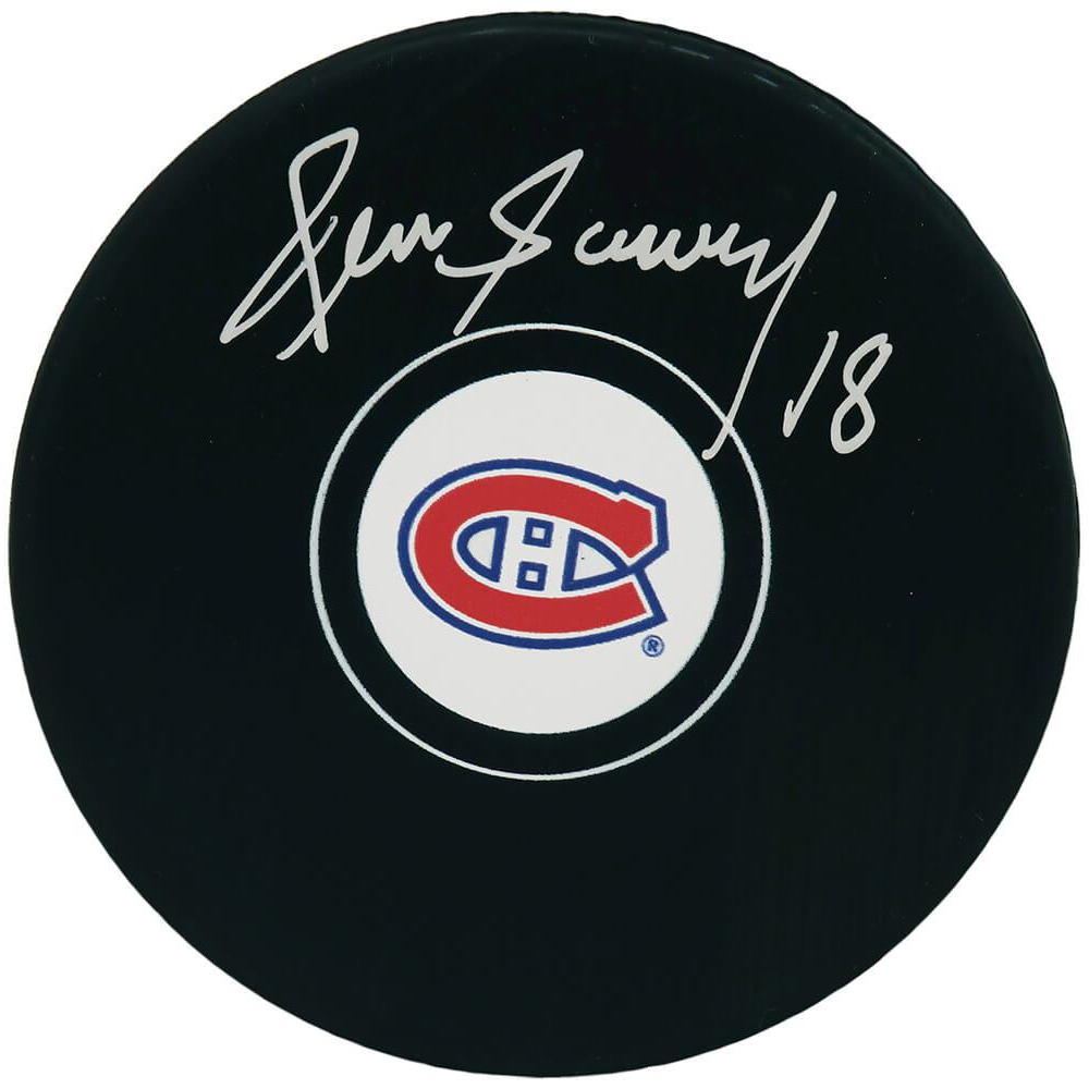 Denis Savard Signed Canadiens Logo Hockey Puck (Schwartz) | Pristine ...