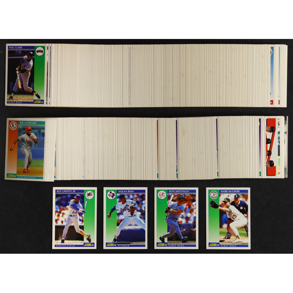 1992 Score Baseball Complete Series 1 Set of (442) Cards with Nolan ...