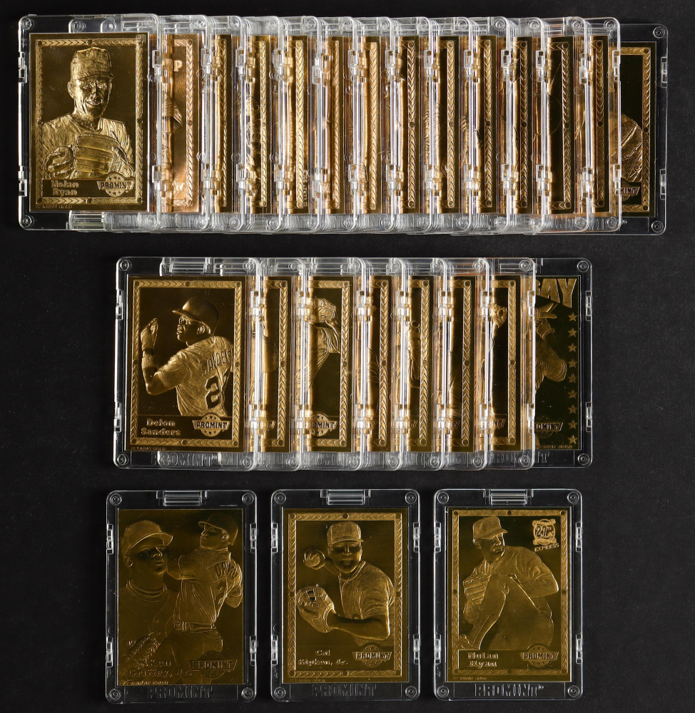 Promint 22k Gold Collector Series Baseball Card Collection of (26) with ...