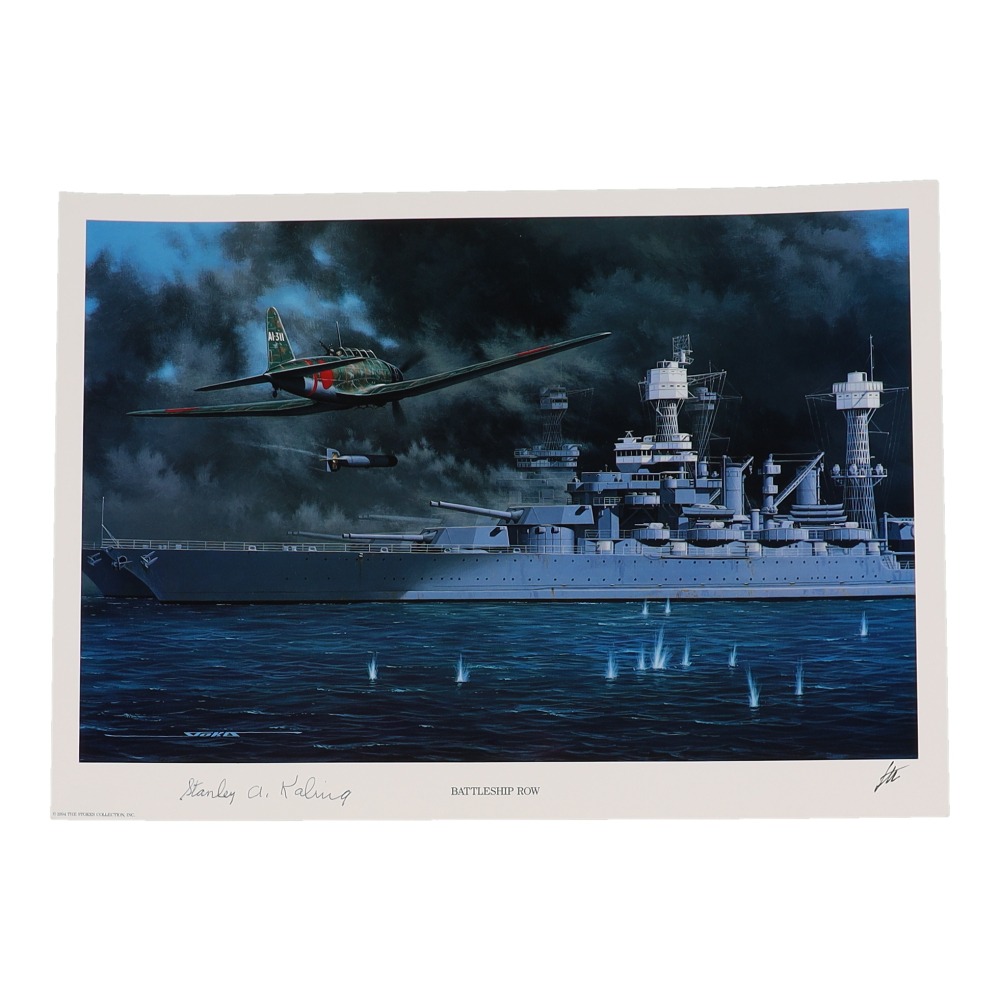 Stanley Kalina Signed 'Battleship Row' 11x16 Lithograph (AIV ...
