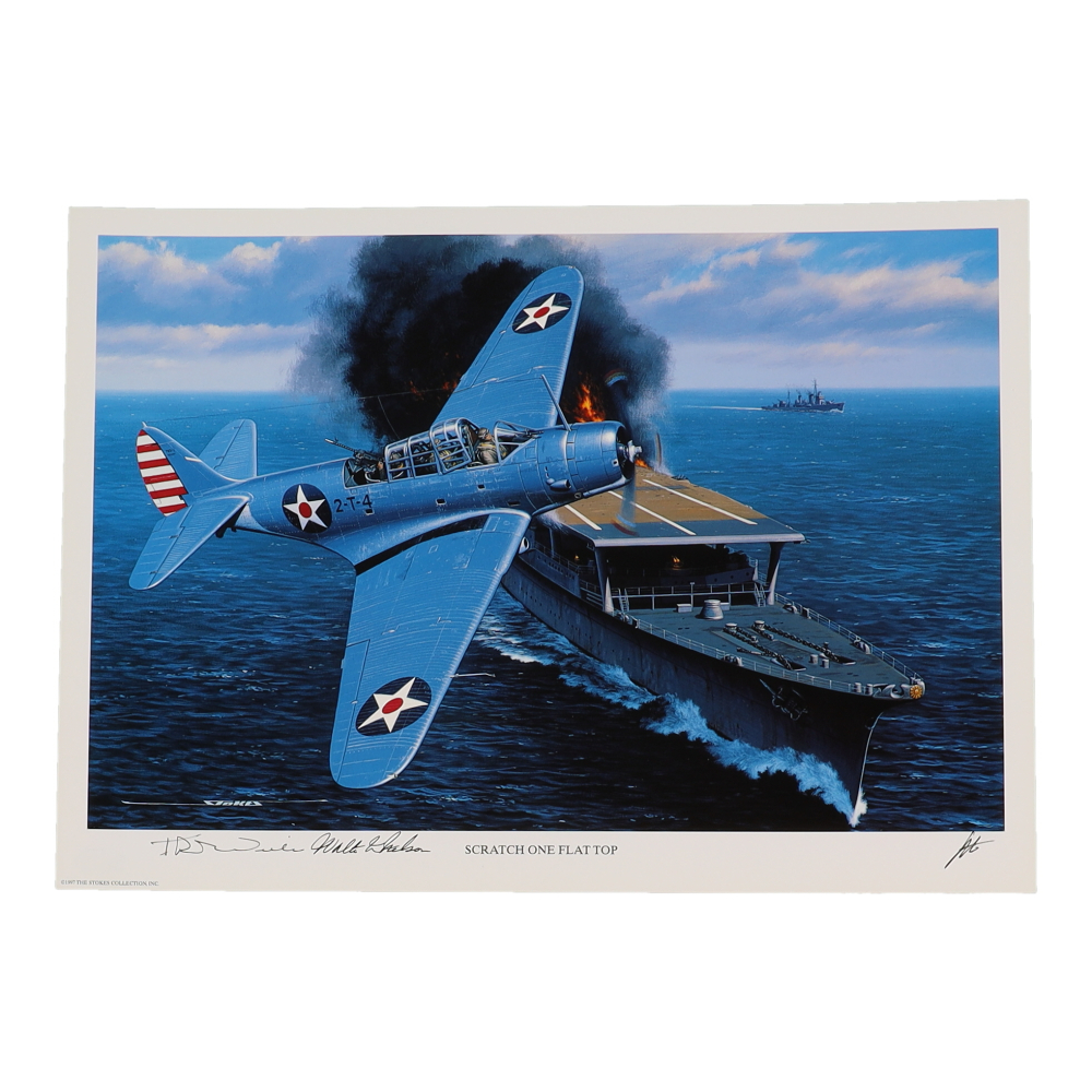 T.R. Wiebe & Walter N. Nelson Signed 'Scratch One Flat Top' 11x16 ...