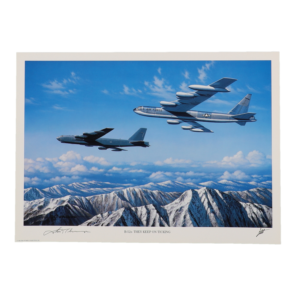 John T. Chain, Jr Signed 'B-52: They Keep on Ticking' 11x16 Lithograph ...