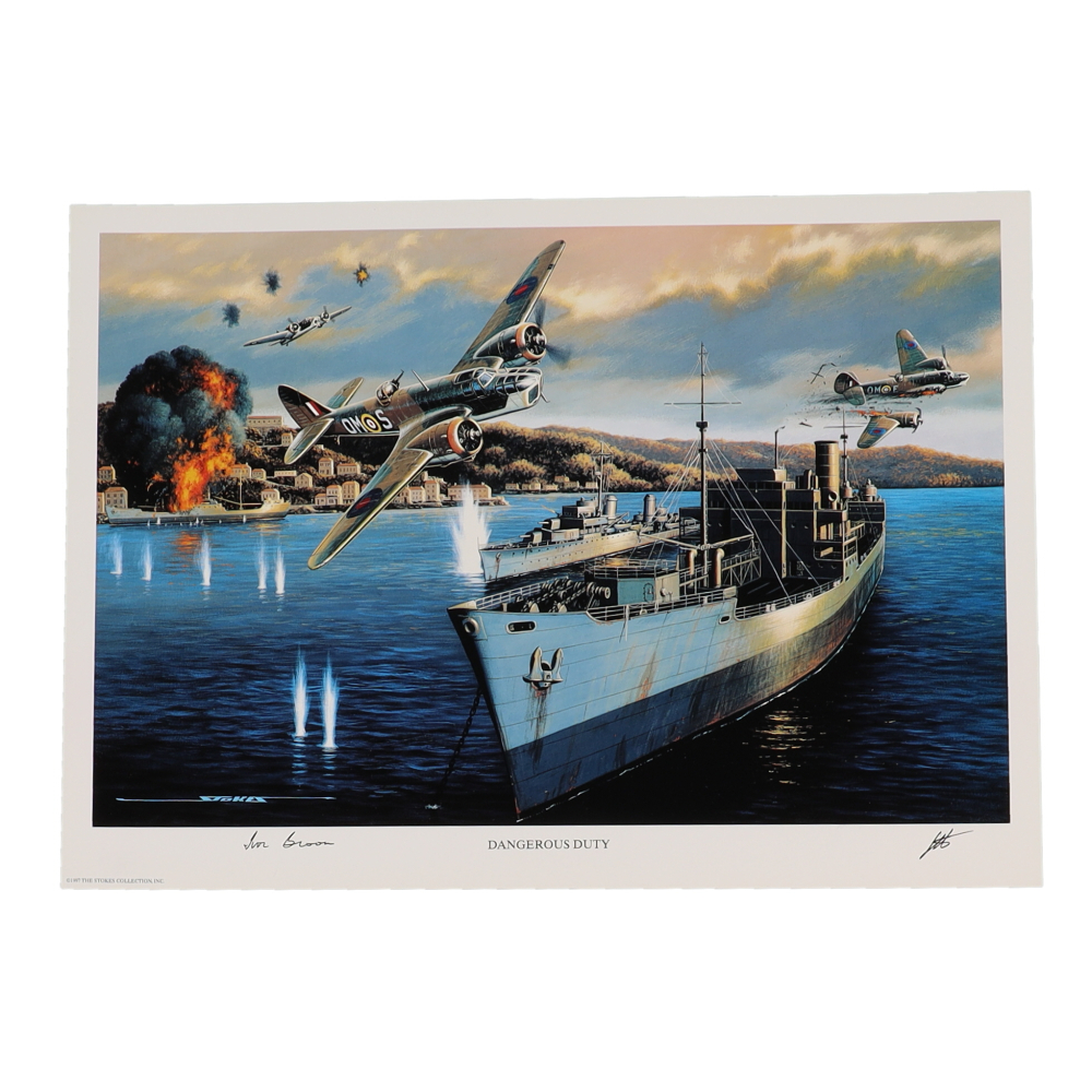 Sir Ivor Broom Signed 'Dangerous Duty' 11x16 Lithograph (AIV ...