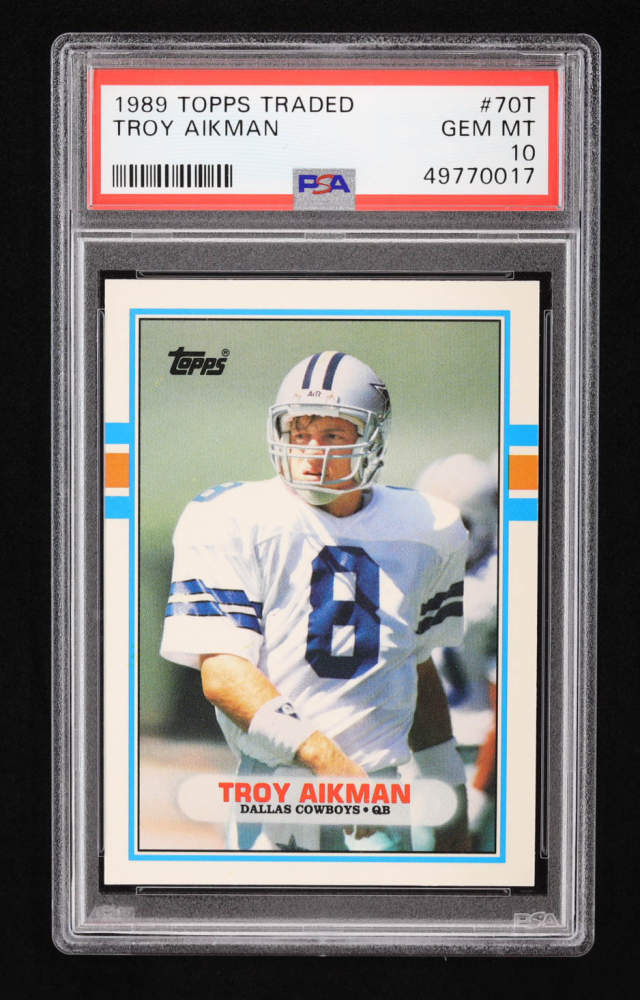 Troy Aikman 1989 Topps Traded #70T RC (PSA 10) | Pristine Auction