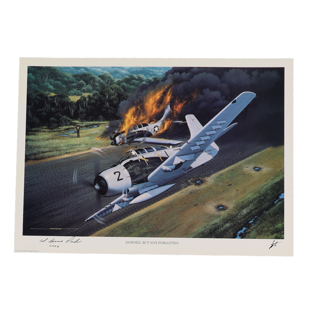 Bernard Fisher Signed 'Downed But Not Forgotten' 11x16 Lithograph (AIV ...