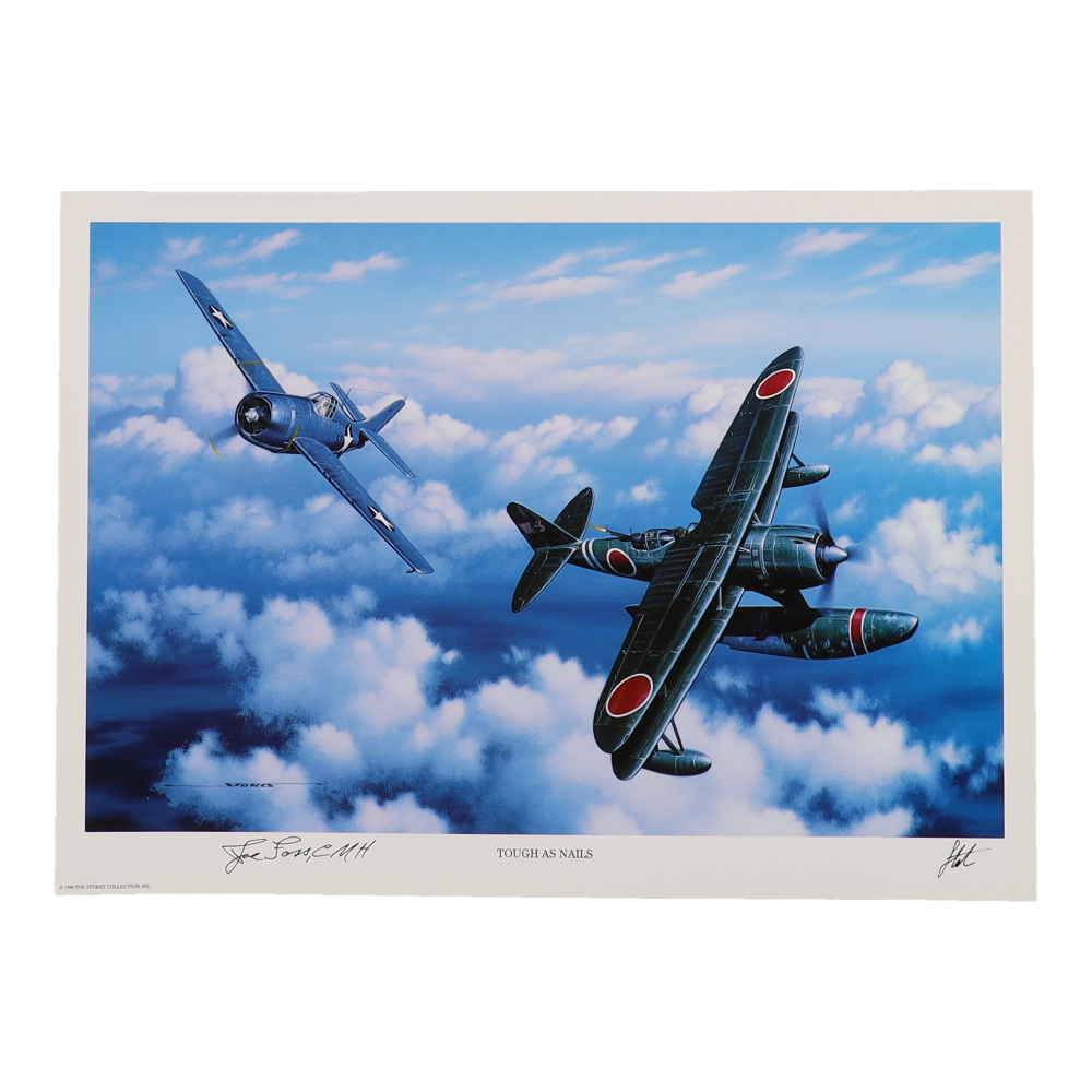 Joe Foss Signed 'Tough as Nails' 11x16 Lithograph (AIV) | Pristine Auction