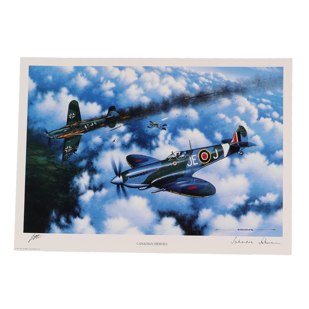 Johnnie Johnson Signed 'Canadian Heroes' 11x16 Lithograph (AIV ...