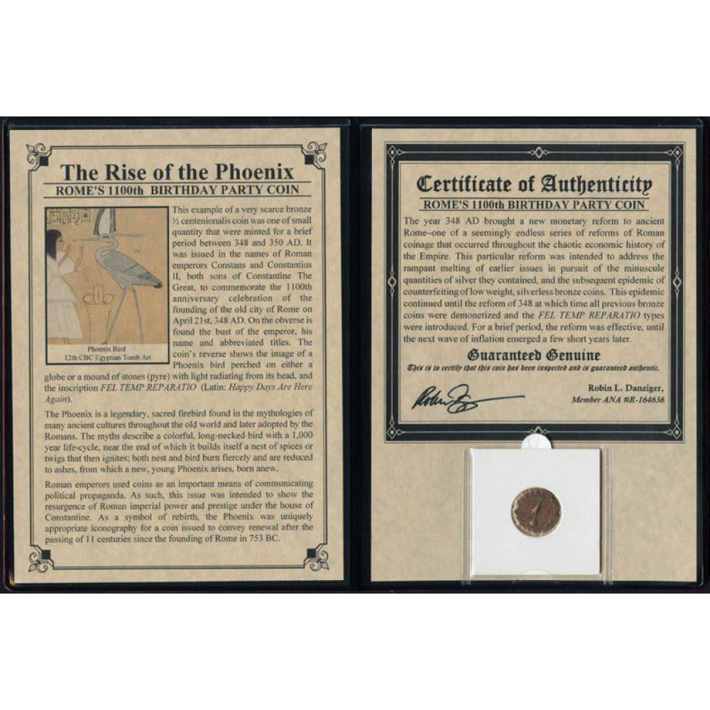 "Rise Of The Phoenix Rome 1100th Birthday Party" Coin in Album ...